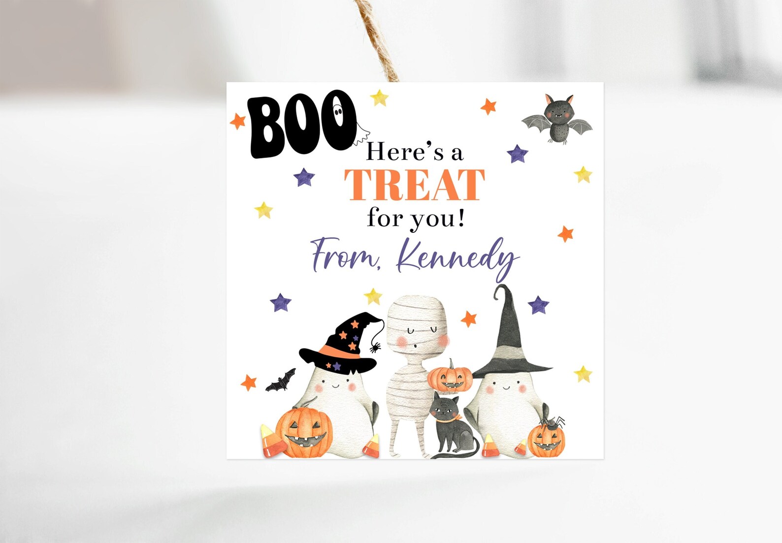 Printable Halloween Treat Tag Halloween Birthday Party - Etsy