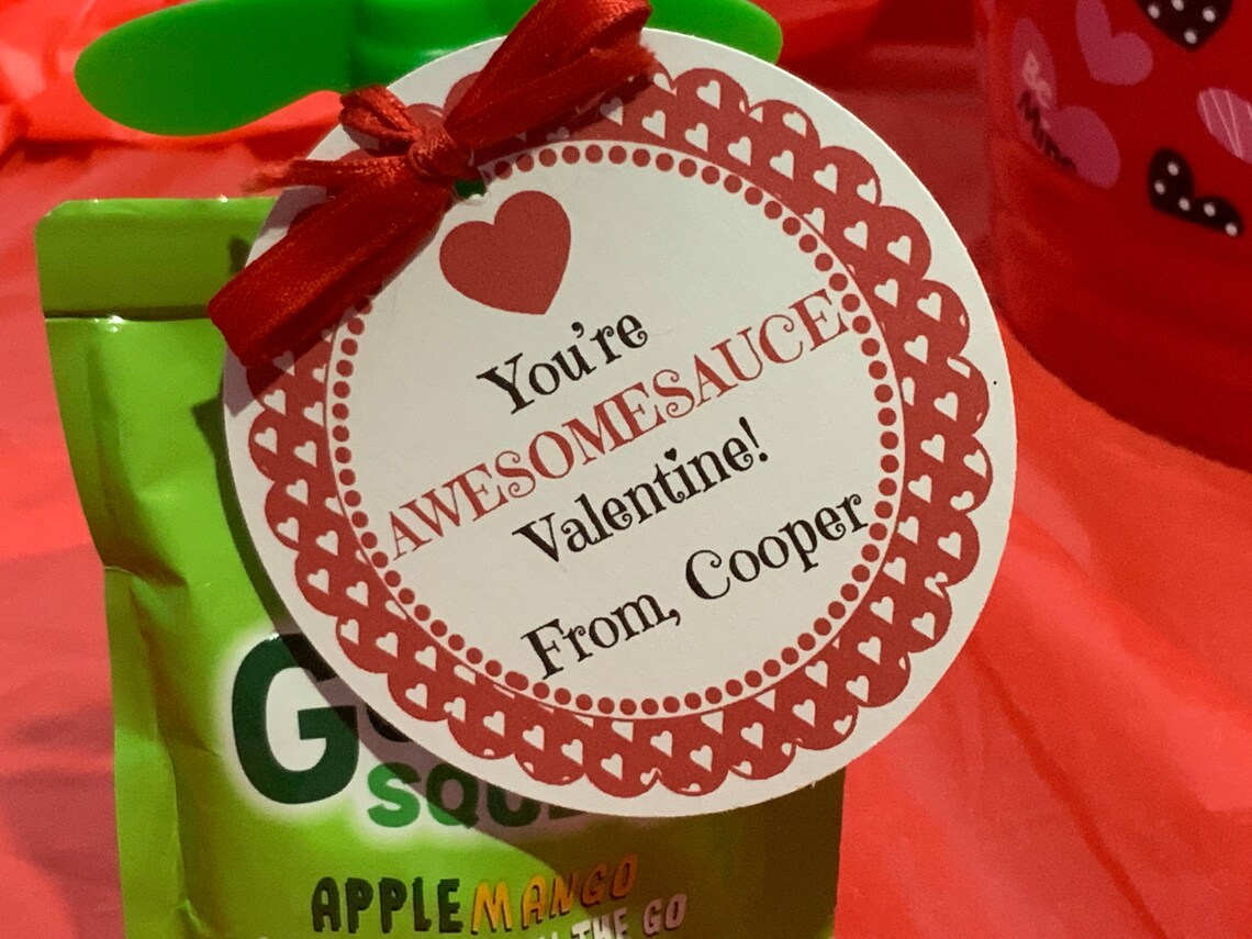Editable You're Awesomesauce Printable Valentines - Etsy