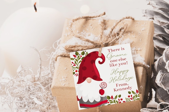 Printable Gnome Christmas Tag There is Gnome One Else Like You Holiday ...