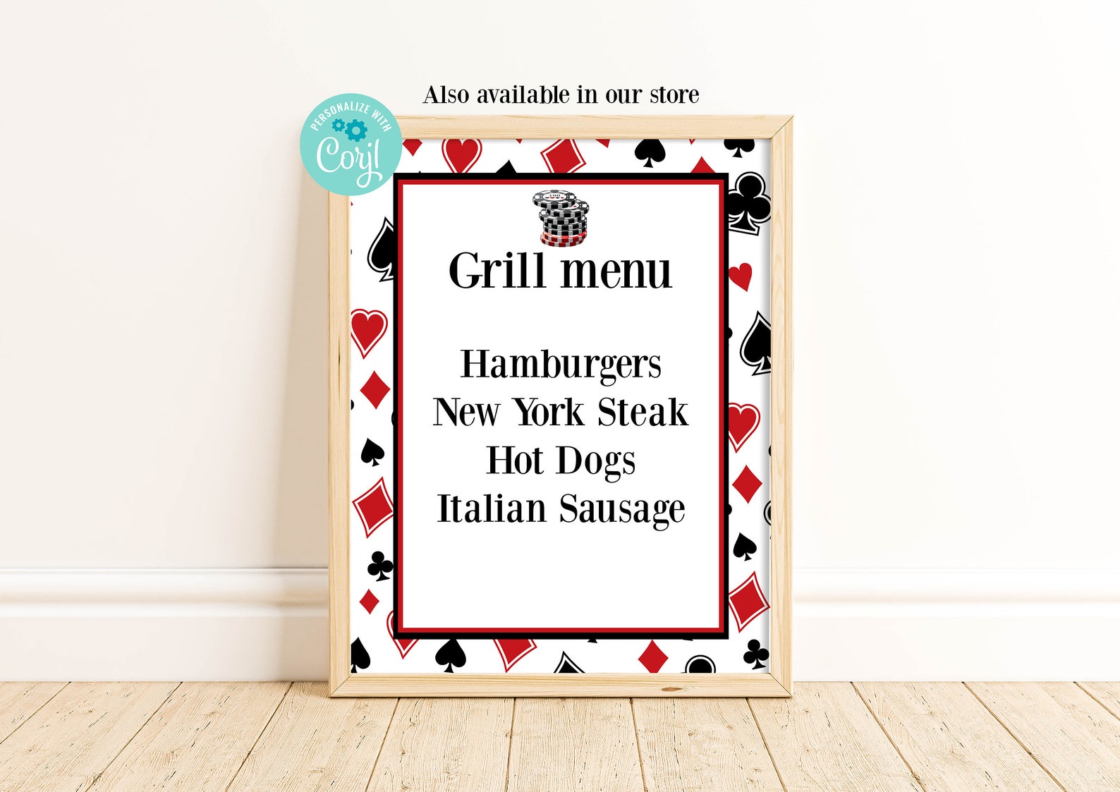 Editable Casino Party Bar Menu Casino Birthday Las Vegas - Etsy