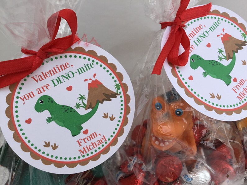 Dinosaur Valentine Classroom Valentines Valentines Day Tags - Etsy