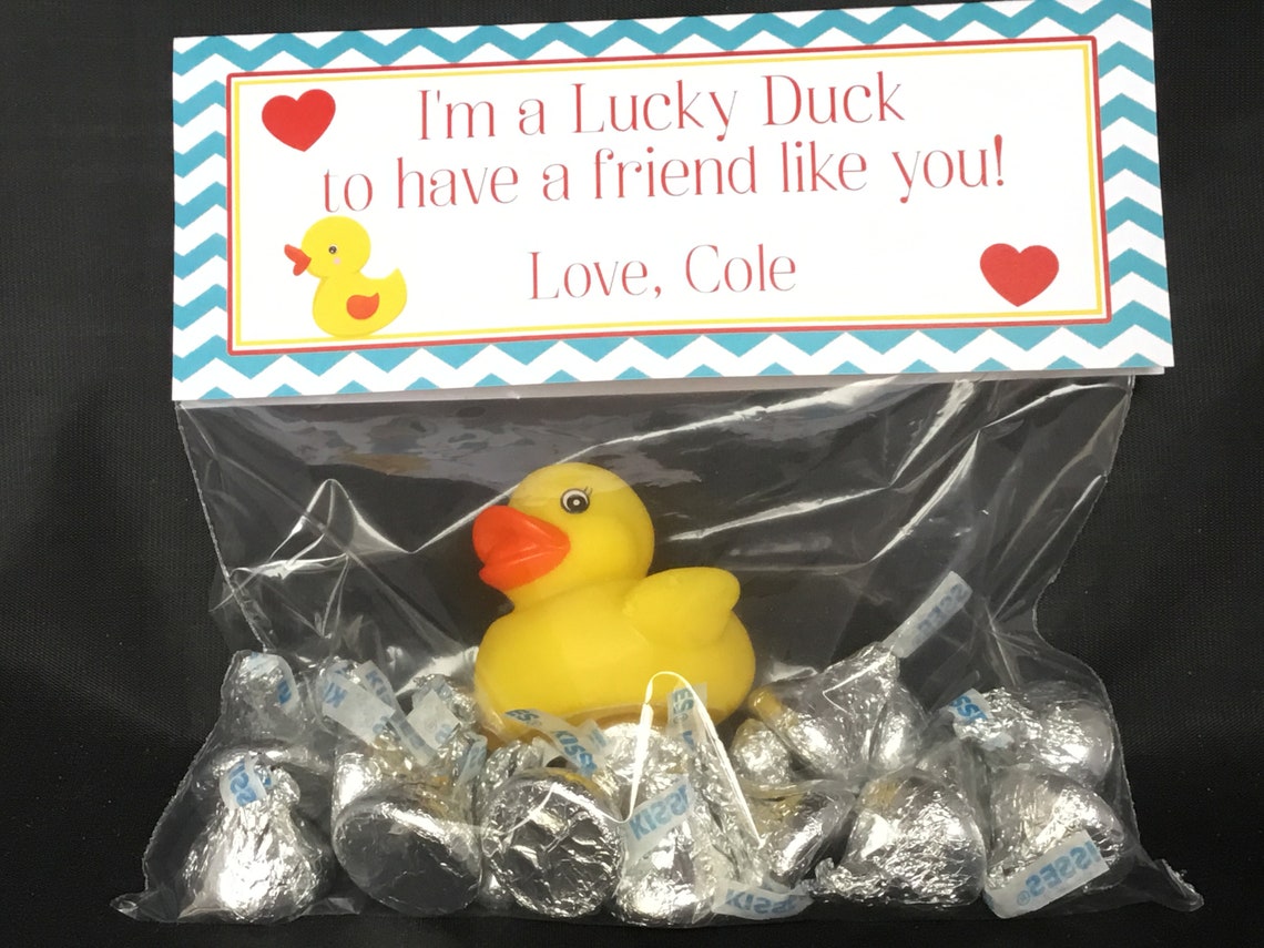 Editable Lucky Duck Bag Topper, Lucky Duck Valentines, Printable Treat ...