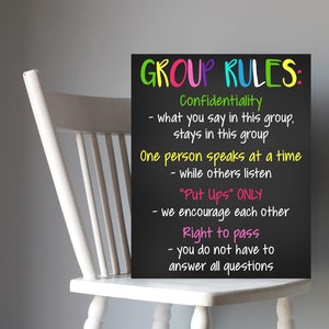 Group Rules, School Counselor, Class Rules, School Counselor Sign ...