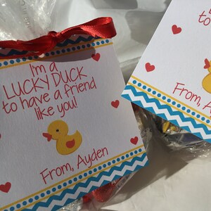 Editable Duck Valentine, Valentines Kids, Lucky Duck Valentine, Corjl ...