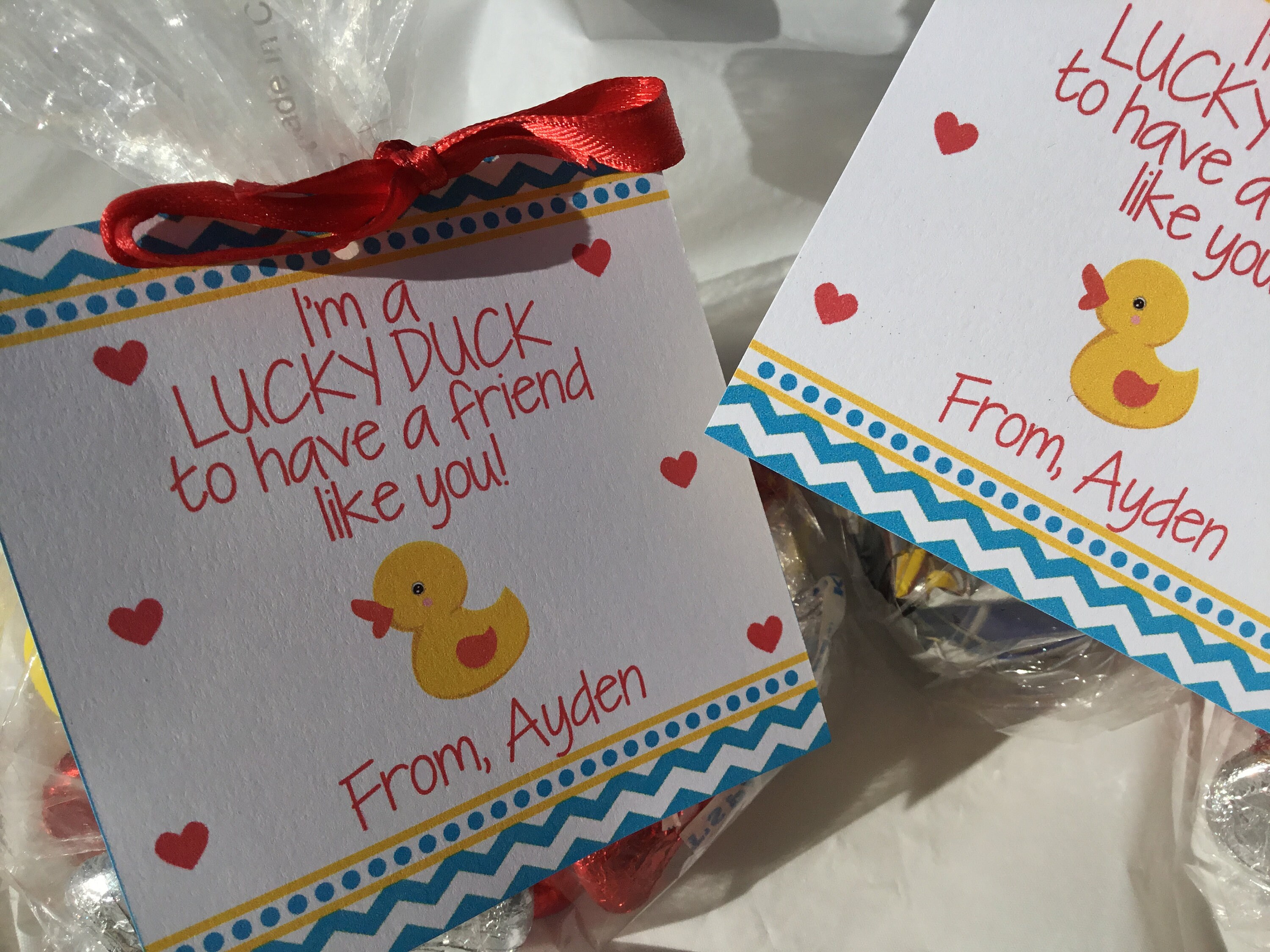 Editable Duck Valentine Valentines Kids Lucky Duck | Etsy