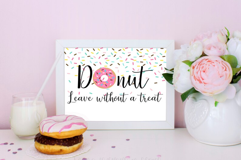 Donut Leave Without a Treat Donut Bar Sign Donut Sign | Etsy