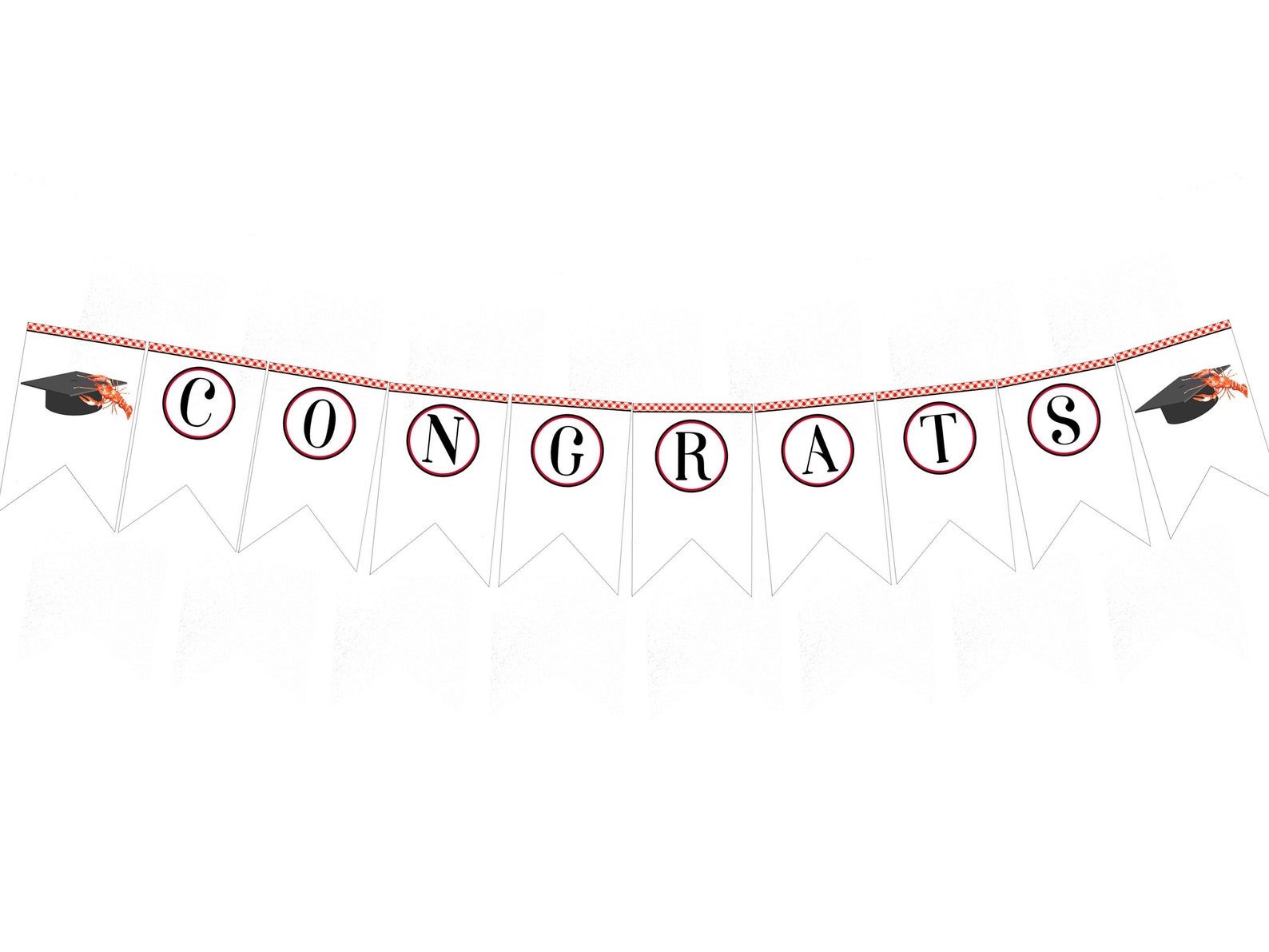 Printable Crawfish Boil Graduation Congrats Banner, Instant Download ...