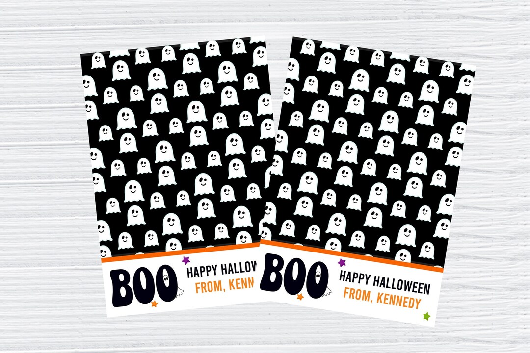 Printable Ghost Cookie Card Halloween Cookie Card 3.5x5 Boo Cookie Card ...