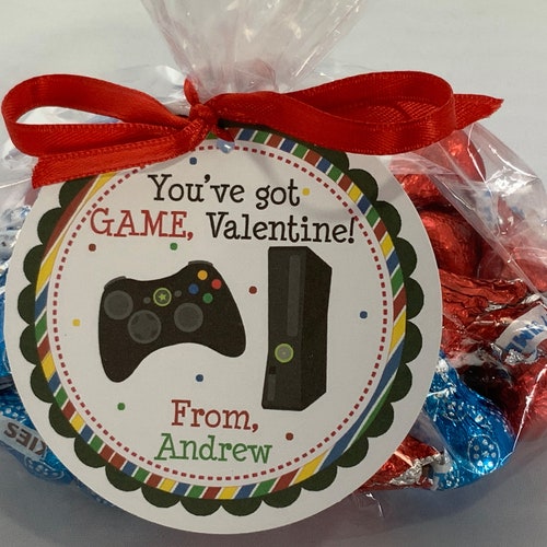 Video Game Valentine Video Game Tag Valentine's Day - Etsy