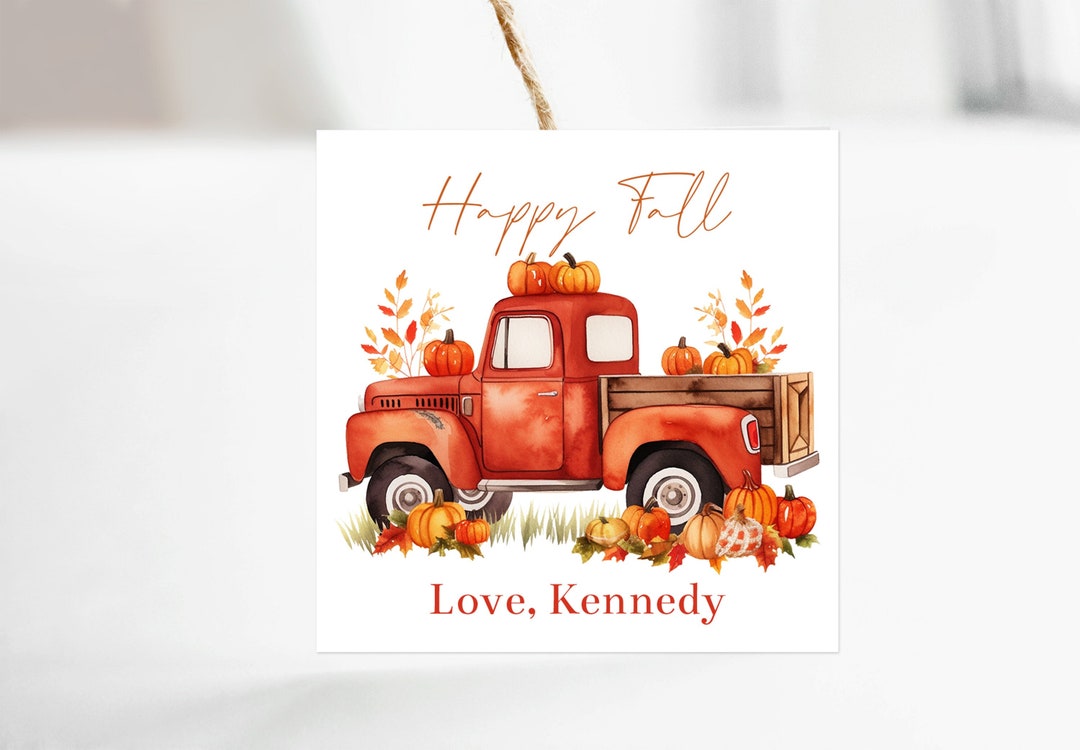 Editable Fall Gift Tag, Printable Autumn Gift Tag for Teacher and ...