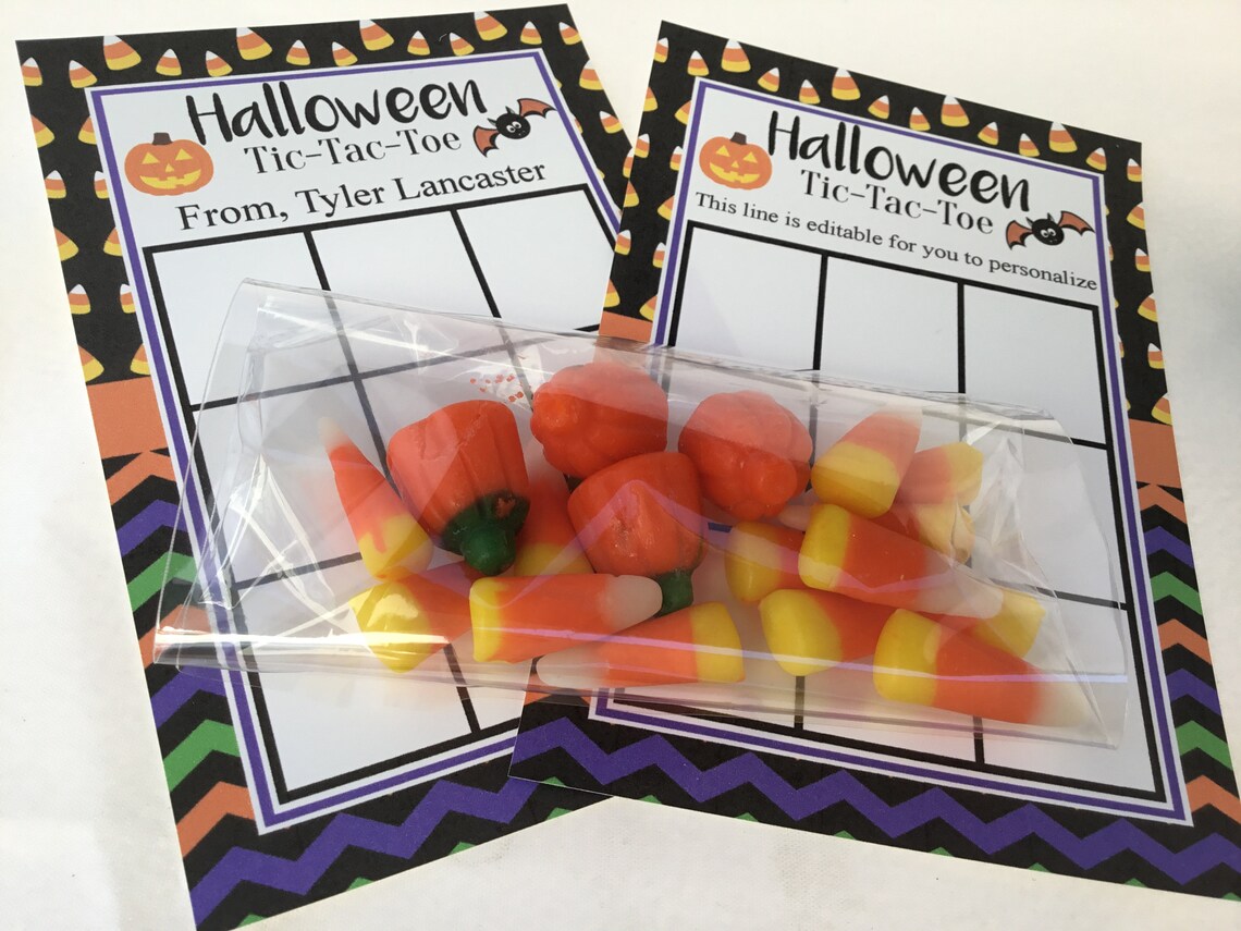 Halloween Tic Tac Toe Editable Tic Tac Toe Halloween Game - Etsy
