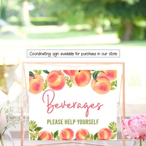 Editable Peach Welcome Sign Peach Baby Shower Peach Bridal - Etsy