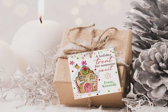 Printable Gingerbread House Christmas Tag Holiday Treat Tag Christmas ...