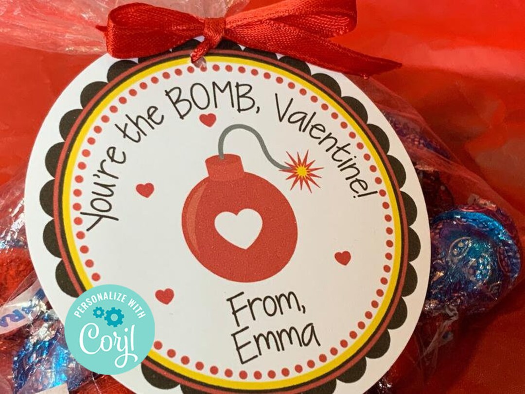 Editable Bomb Valentine Tag, Bath Bomb, Bomb Valentine, Bomb Tag, Bath ...
