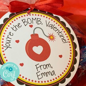 Editable Bomb Valentine Tag, Bath Bomb, Bomb Valentine, Bomb Tag, Bath ...