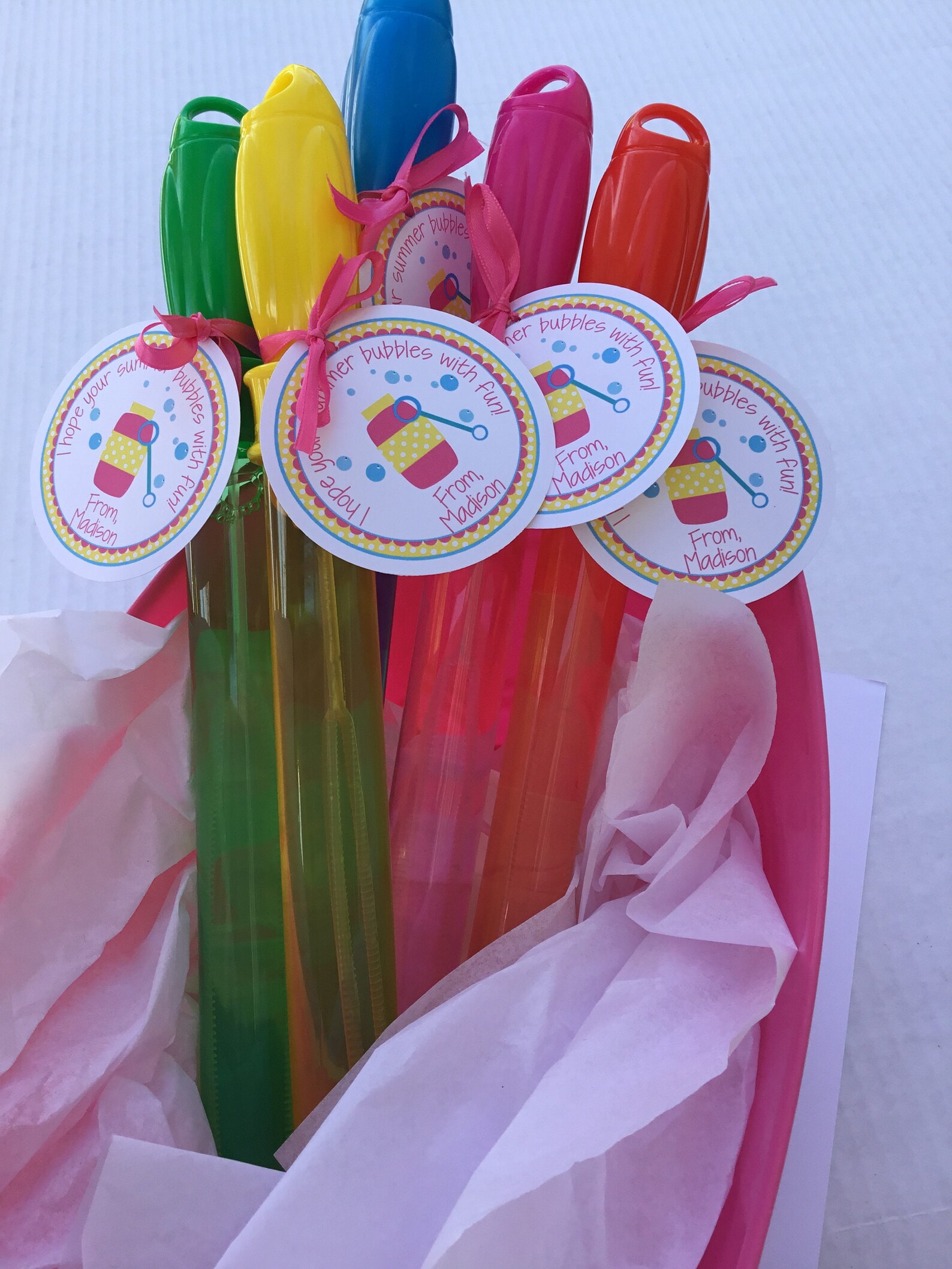 Printable End of Year Bubble Tags, Summer Vacation, Bubble Favor Tag ...