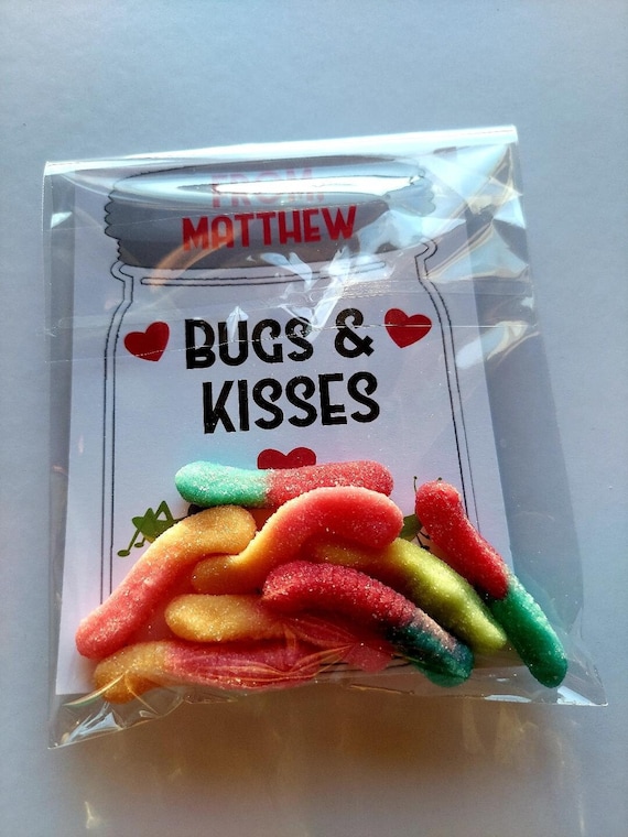 Printable Bugs and Kisses Valentine Card Kids Valentines for | Etsy