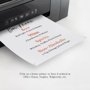 Editable Ghost Bar Menu Sign Halloween Party Decorations Halloween ...