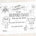 Fathers Day Printable, Fathers Gift From Kids, Super Dad, Coloring ...