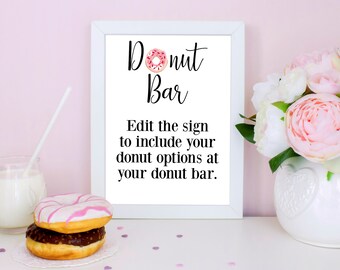 Donut Birthday Printable - Etsy