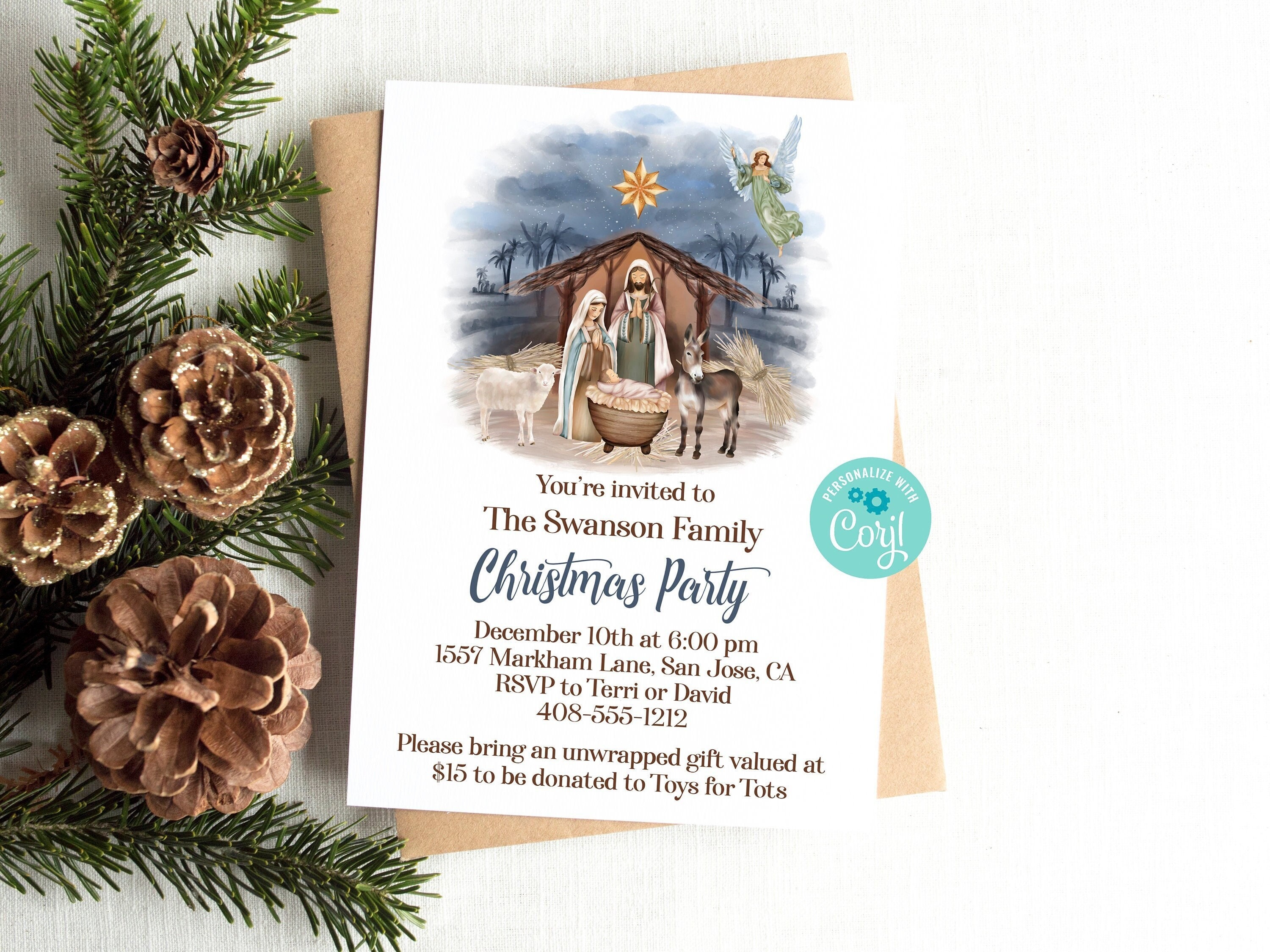 Christians Christmas Invitations Templates