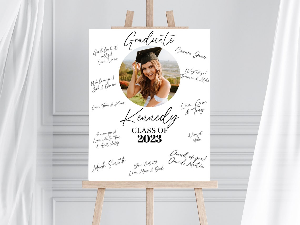 Editable Graduation Signature Guest Book Sign Template, Printable ...