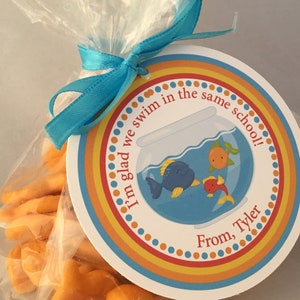 Printable Tags, Fish Valentine's Day Tag, so Glad We Swim in the Same ...