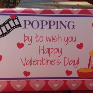 Valentine Popcorn, Popcorn Wrapper, Popcorn, Movie Night, Valentine ...