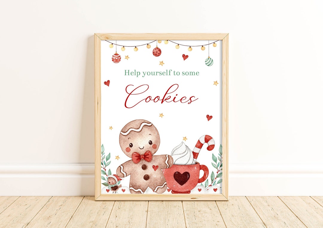 Printable Cookie Table Sign Cookies and Cocoa Cookie Sign Cookie Swap ...