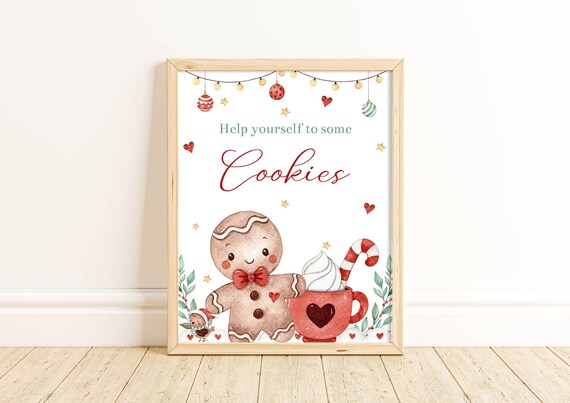Printable Cookie Table Sign Cookies and Cocoa Cookie Sign - Etsy