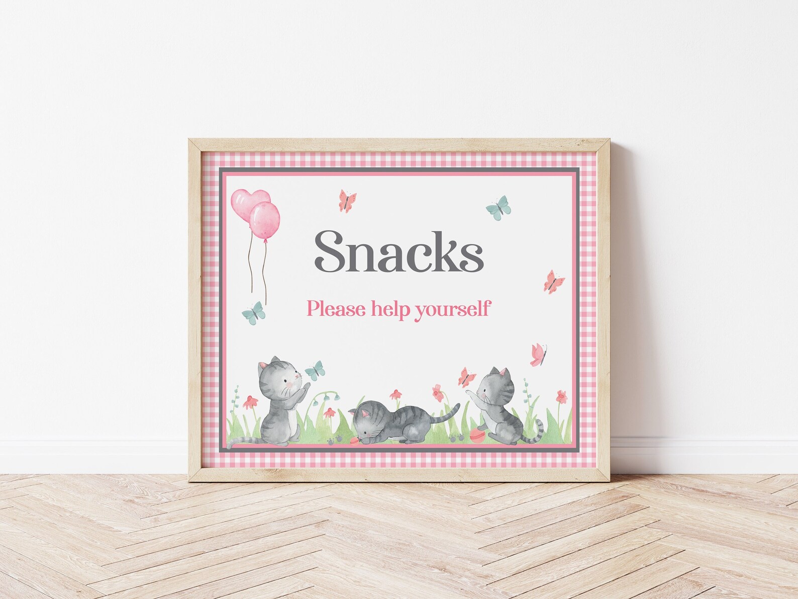 Snacks Sign Cat Birthday Party Kitten Party Food Sign Are - Etsy