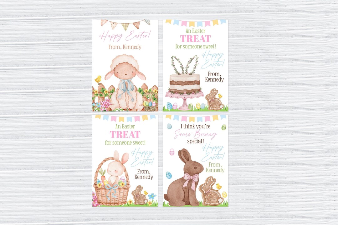 Editable Easter Treat Tags, Easter Tags for School Class Gifts ...