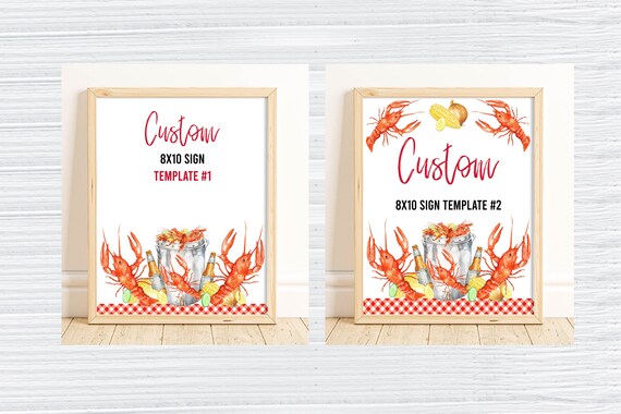 Editable Crawfish Boil Custom Sign Template, Printable Craw Fish Boil ...