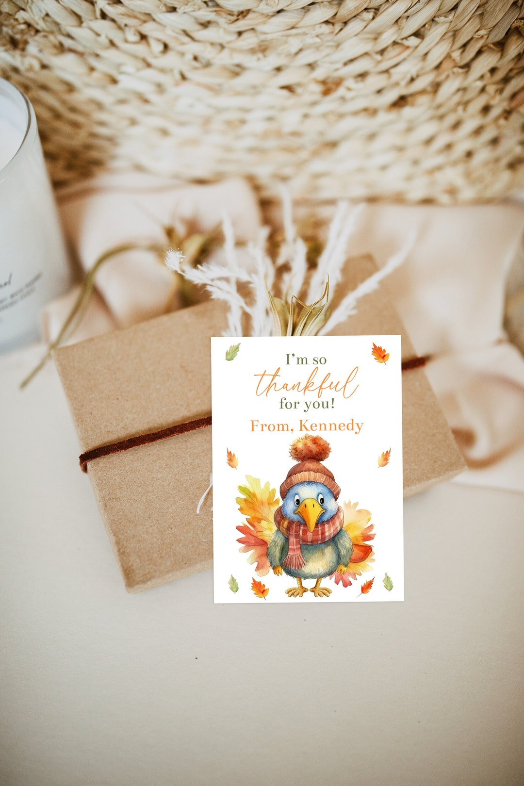 Editable Thanksgiving Gift Tag, Printable Teacher School Coworker, I'm ...