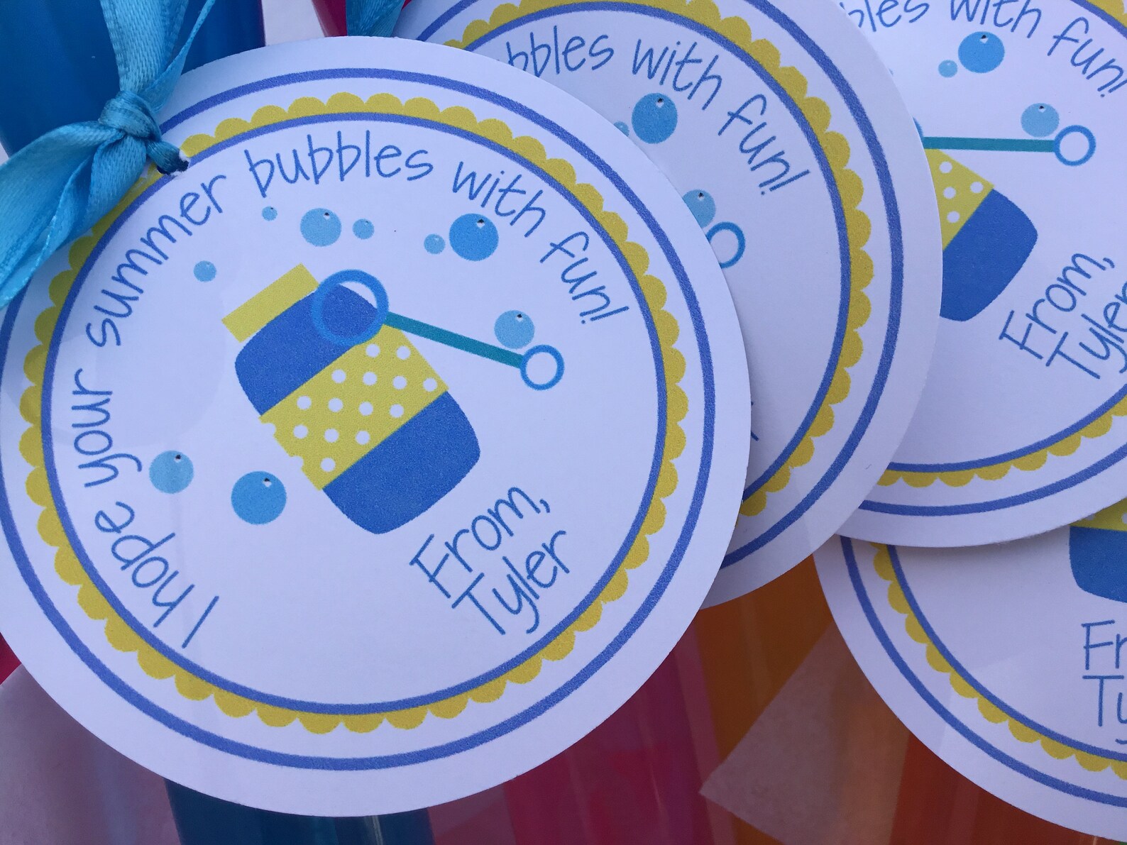 Bubble Tags, Last Day of School, Summer Tags, Tags for Bubble, Blow ...