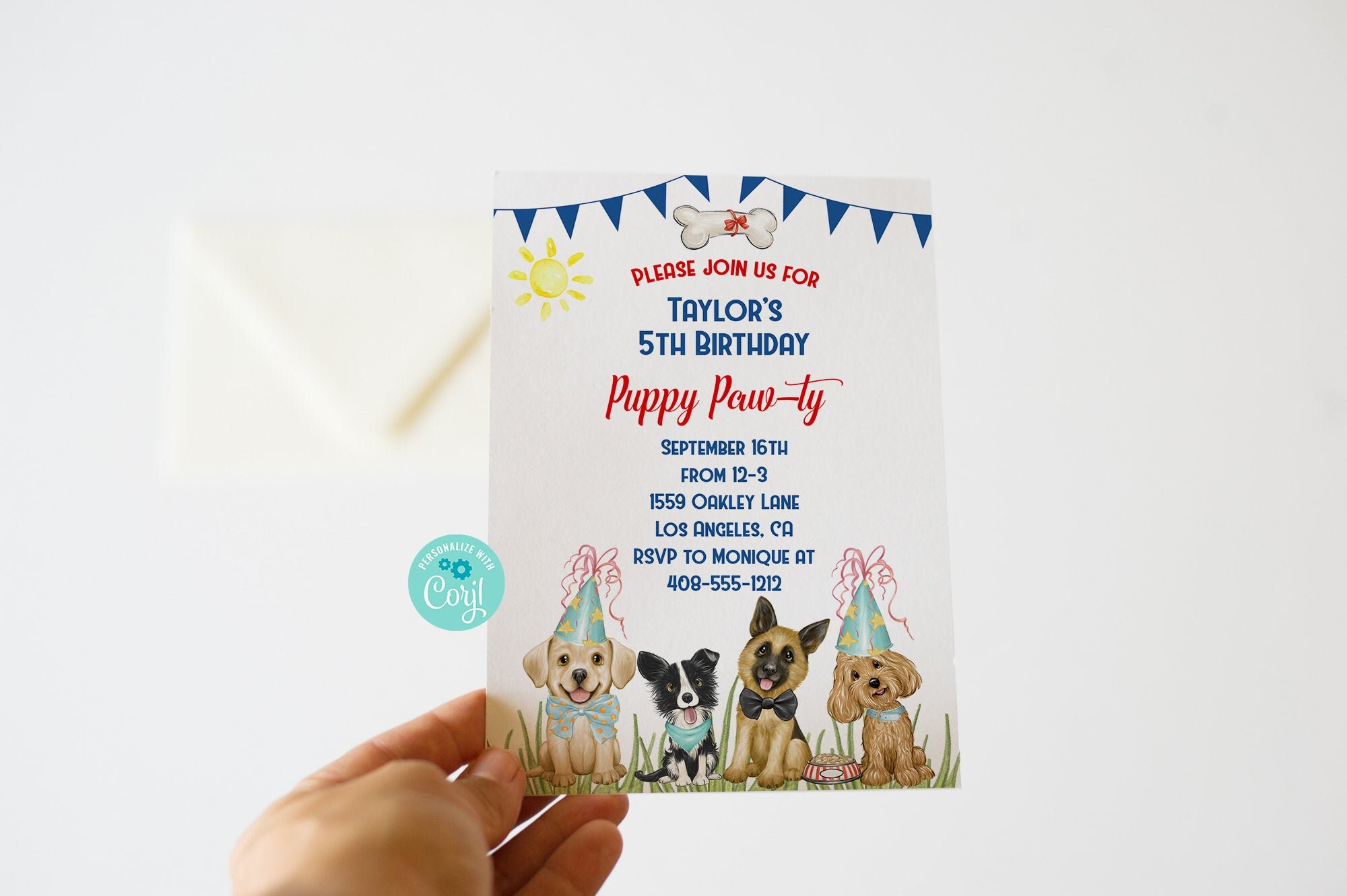 Editable Puppy Party Invitation Dog Birthday Dog Party | Etsy