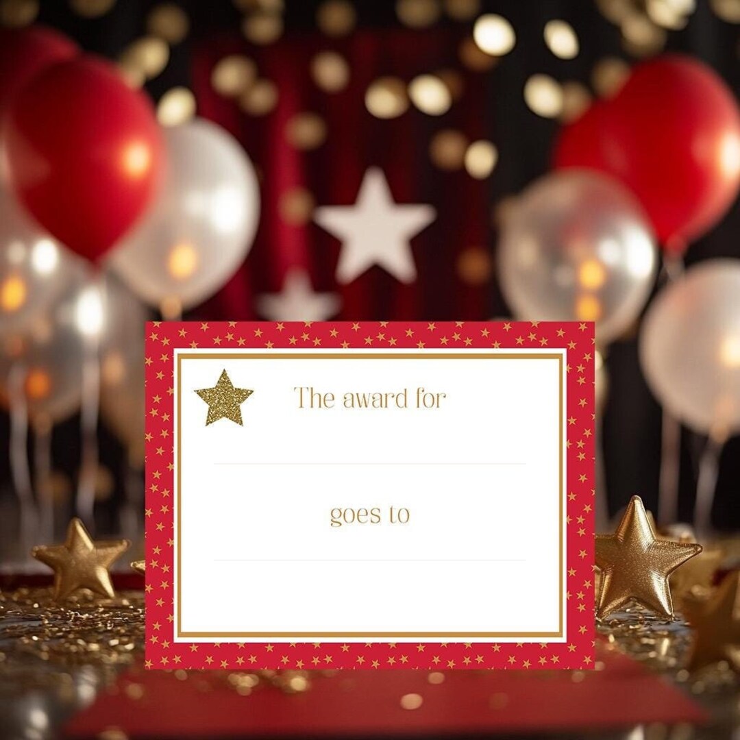 Editable Red Carpet Awards Certificate Template, Printable the Award ...