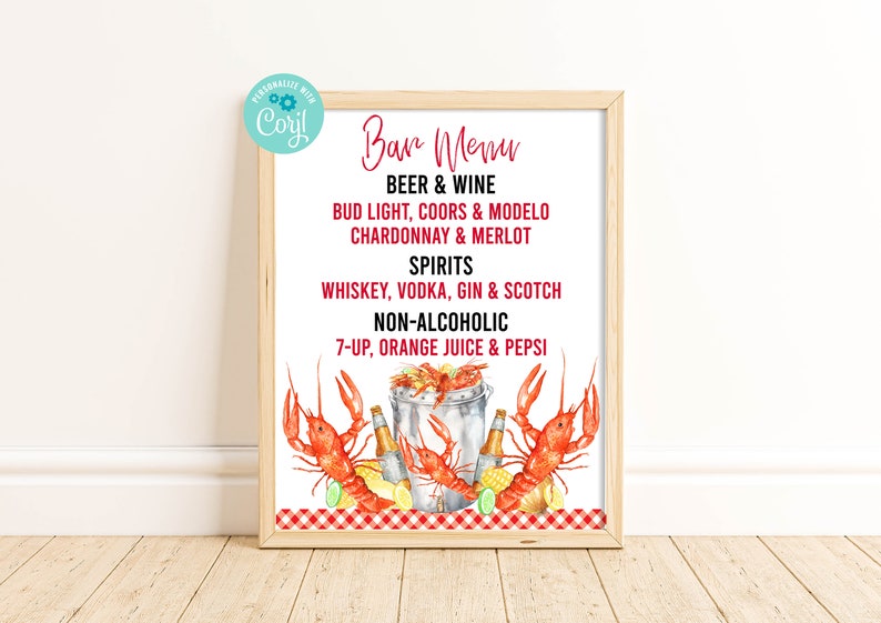 Crawfish Boil Bundle Templates, Printable Crawfish Party Decorations ...