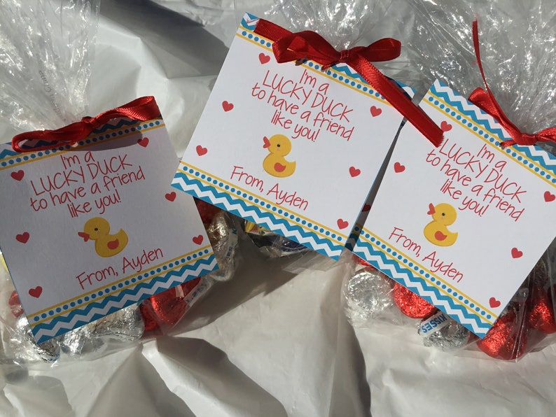 Editable Duck Valentine Valentines Kids Lucky Duck - Etsy