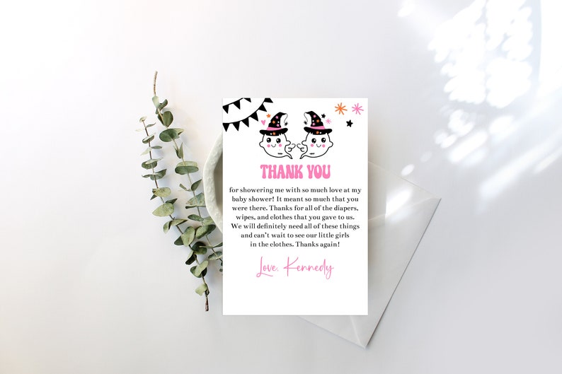 Two Boos Are Almost Due Twins Baby Shower Invitation Set Twin - Etsy