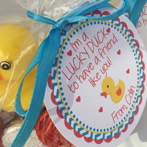 Preschool Valentines, I'm a Lucky Duck, Rubber Duck, Valentine's Day ...