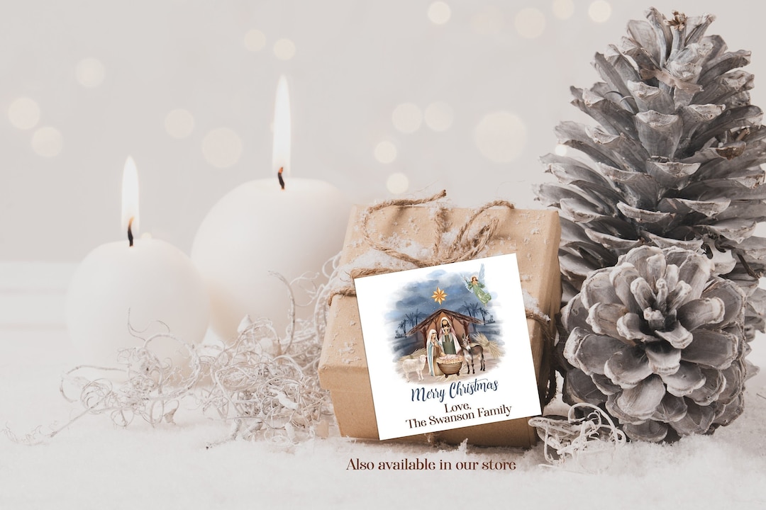 Editable Nativity Gift Tag, Christmas Gift Tags, Religious Tag, Manger ...