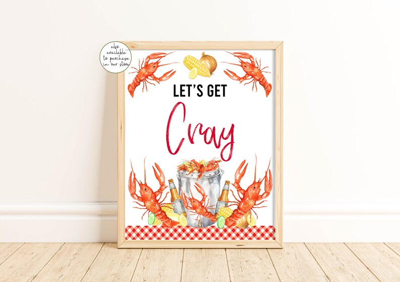 Printable Crawfish Bar Menu Sign, Drinks Sign, Crawfish Boil ...