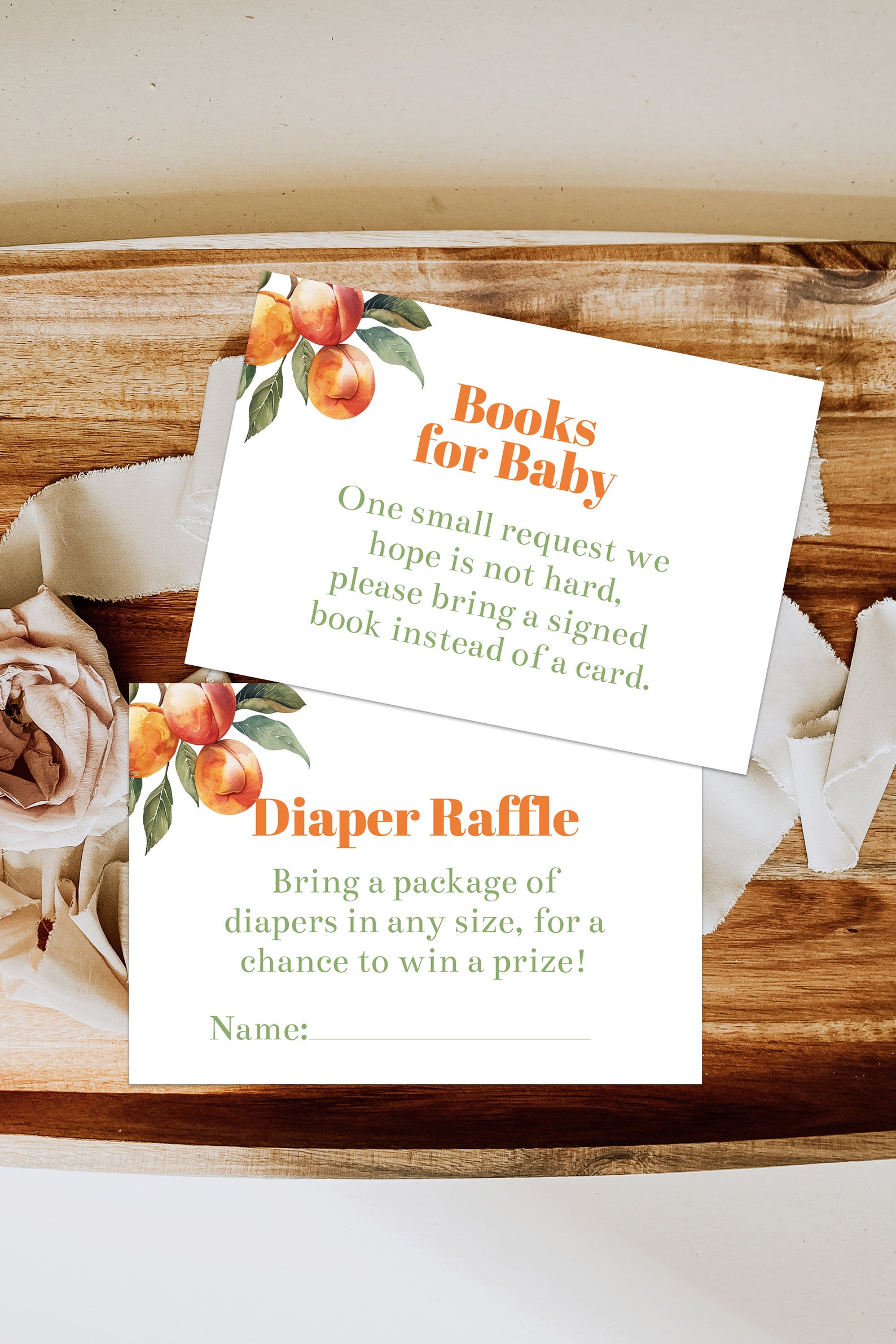 Peach Baby Shower Bundle Editable A Sweet Little Peach is on the Way ...
