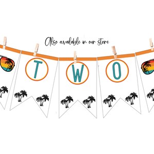 Editable Two Cool Sign 2nd Birthday Second Birthday Party - Etsy