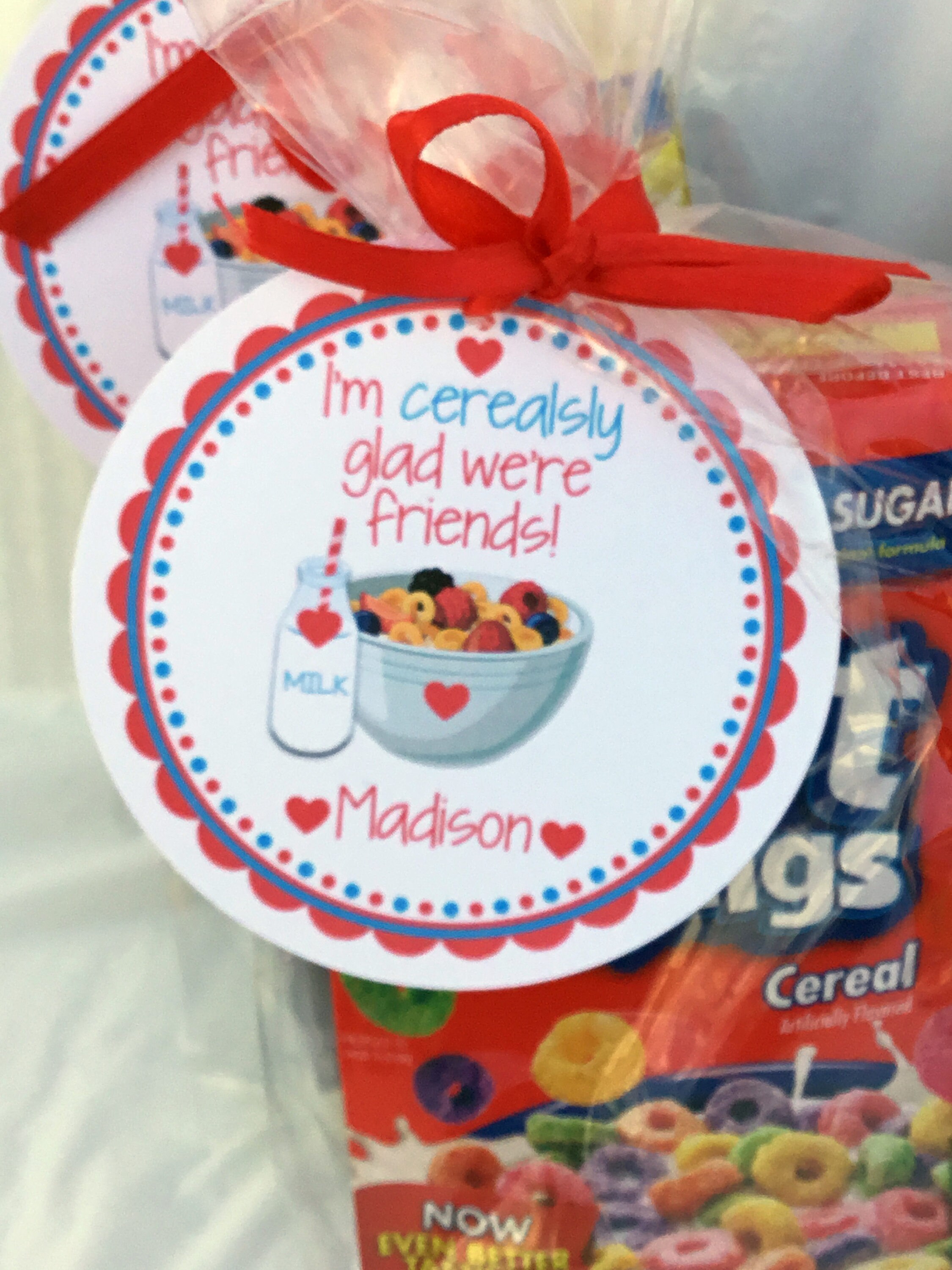 Editable Cereal Valentine, Printable Valentines, Kids Valentines ...