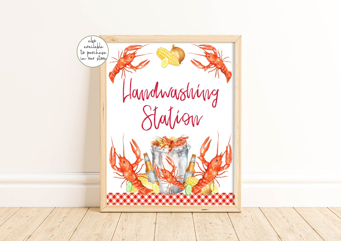 Printable Crawfish Bar Menu Sign, Drinks Sign, Crawfish Boil ...