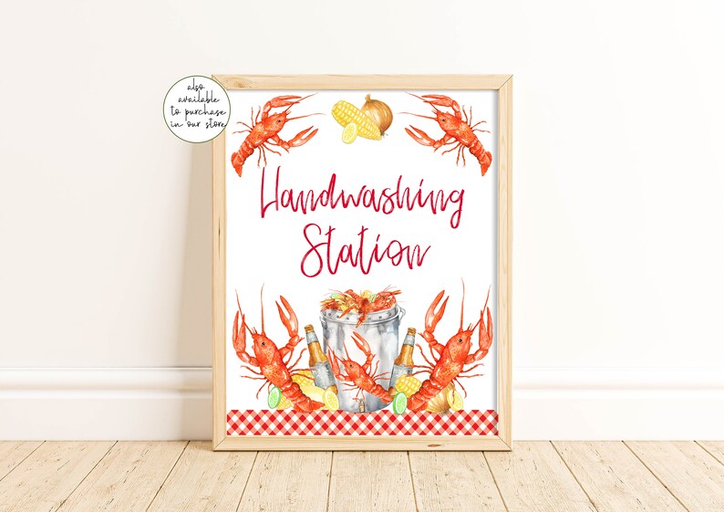Printable Crawfish Bar Menu Sign, Drinks Sign, Crawfish Boil ...