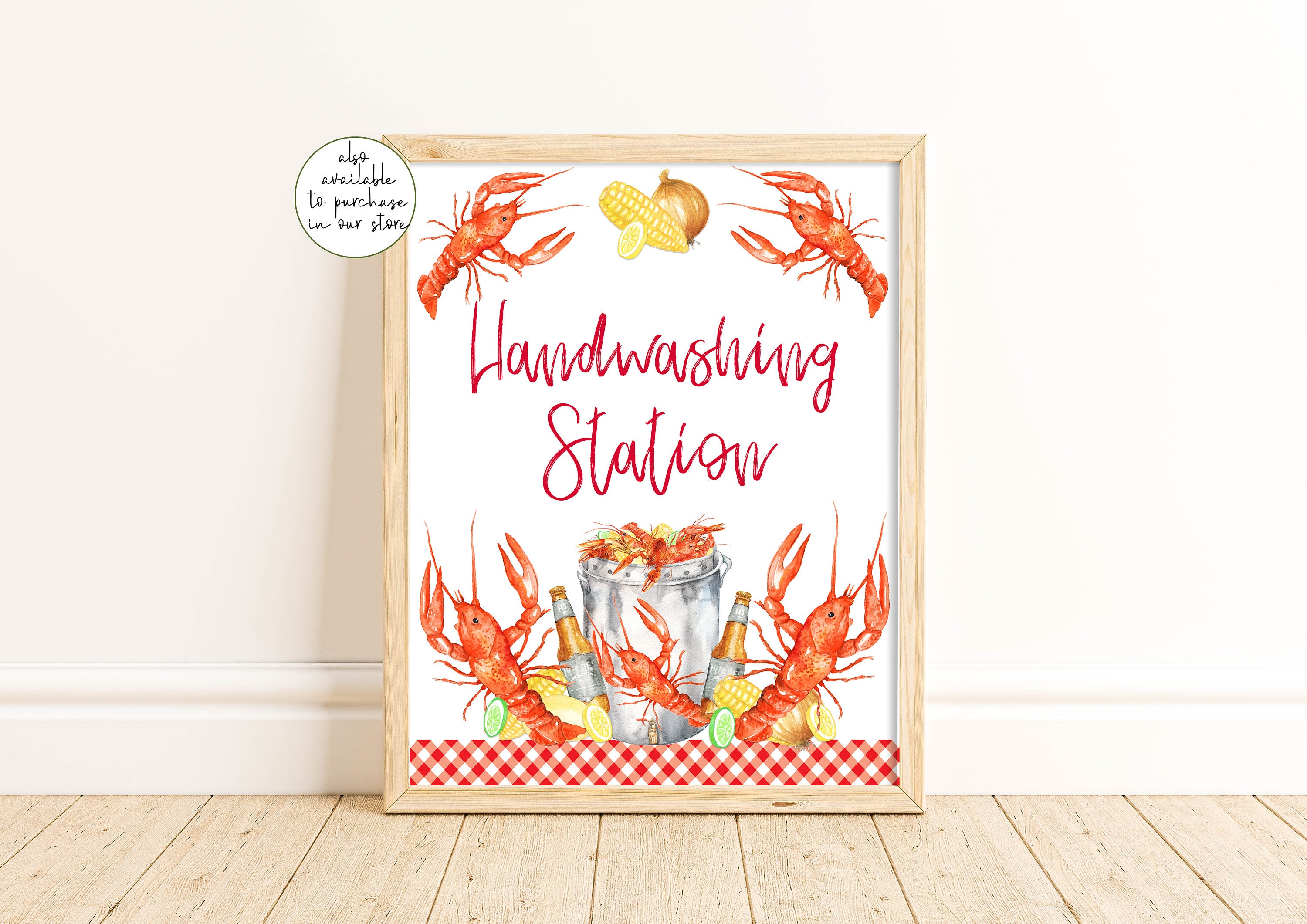 Printable Crawfish Bar Menu Sign, Drinks Sign, Crawfish Boil ...