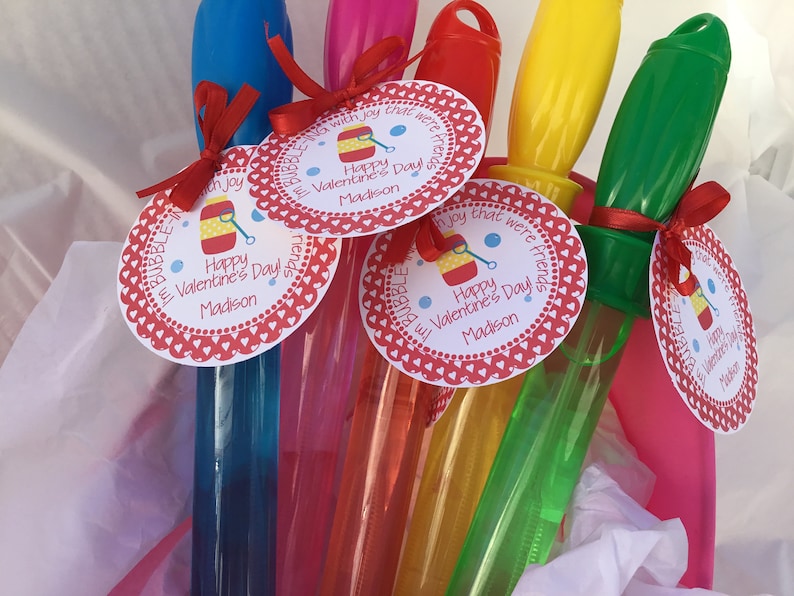 Bubble Valentine Tag Valentine Bubbles Bubble-ing With Joy - Etsy